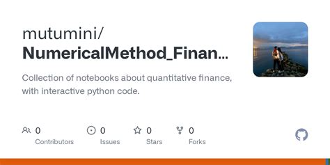 Github Mutumininumericalmethodfinancial Models Numerical Methods