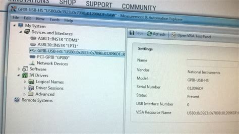 Solved Gpib Usb Hs Does Not Show In Max After I Used Ni Visa Driver Wizard Ni Community