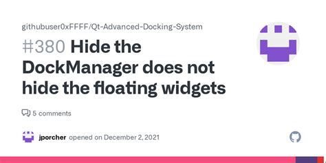 Hide The Dockmanager Does Not Hide The Floating Widgets Issue Githubuser Xffff Qt