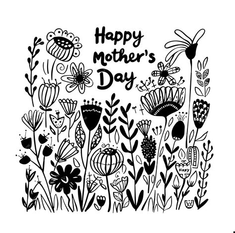 Premium Vector Happy Mothers Day Card Vector Illustration