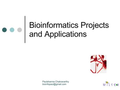 Bioinformatics Projects And Applications Ppt