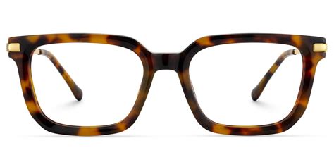 Denbeigh Rectangle Tortoise Eyeglasses Vooglam