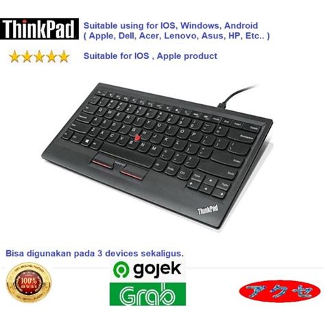 Jual Lenovo Thinkpad Usb Wired Compact Keyboard With Trackpoint Original Keyboard Shopee