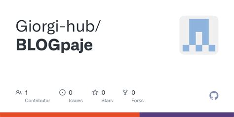GitHub Giorgi Hub BLOGpaje