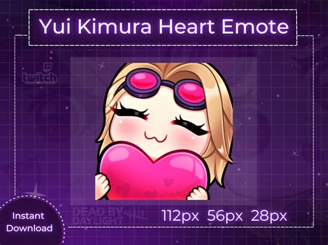Yui Kimura Heart Emote Dead By Daylight Twitch Subbit Emotes Etsy
