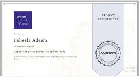 Excited To Share I Am Thrilled To Announce That I Have Received A Certificate From Coursera 🎉