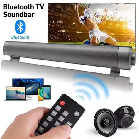 MINI BLUETOOTH SOUNDBAR With AUX RCA Output Remote Control For Home Car