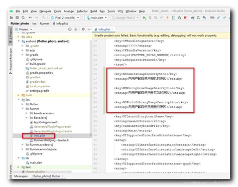 【flutter】flutter 拍照示例 Flutter 插件配置 Flutter 插件源码示例 Ios 应用配置