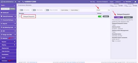leading e commerce and erp agency uk managing delayed despatch module