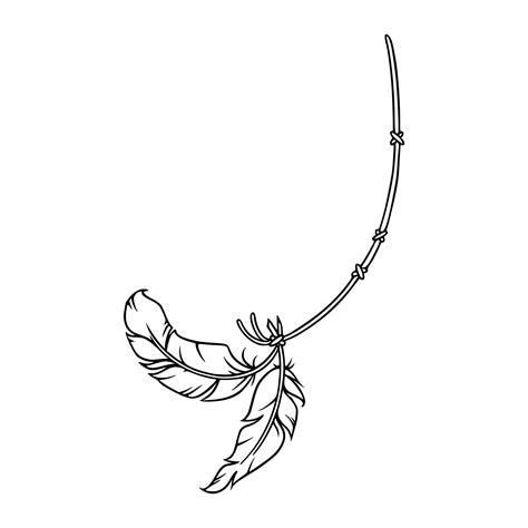 Drawing Of Apache Feather