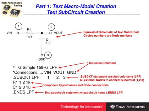 Ppt How To Build Macro Models In Tina Spice Part 1 Text Macro Model