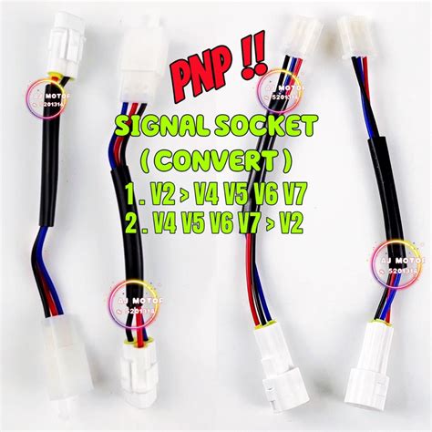 1SET 2PCS SIGNAL WIRE SOCKET CONVERT LC135 V2 V3 V4 V5 V6 V7 YAMAHA LC LIGHT LAMPU MATA GABAN