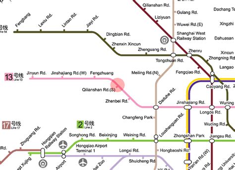 South Qilianshan Road Station Map Shanghai Metro