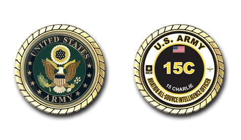Us Army 15c Aviation All Source Intelligence Officer Mos Challenge Coin Us Army Aviation Mos