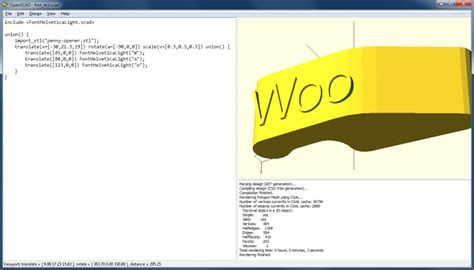 adding 3d fonts to openscad