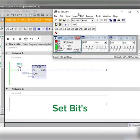 Tia Portal Set Bit Array Instructions Youtube