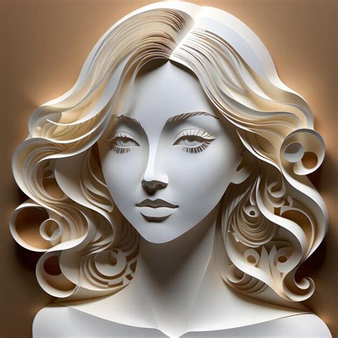 Paper Folded Beauty A Captivating Portrait Premium Ai Generated Image