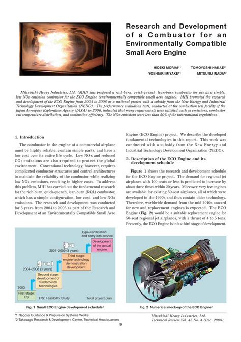 Pdf Research And Development Of A Combustor For An And Development Of The Eco Engine From