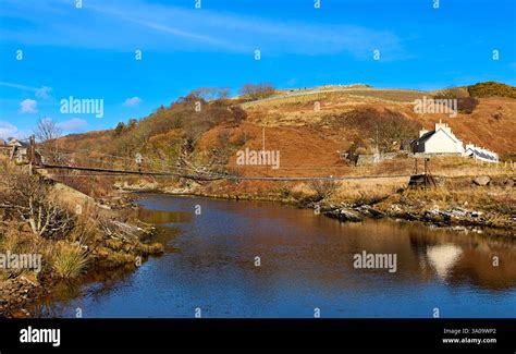 Berriedale Caithness Scotland The Suspension Footbridge Over Berriedale