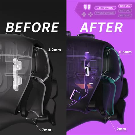 Extremerate Micro Switch Light Version Tactile Clicky Hair Trigger Kit V2 For Ps5 Controller