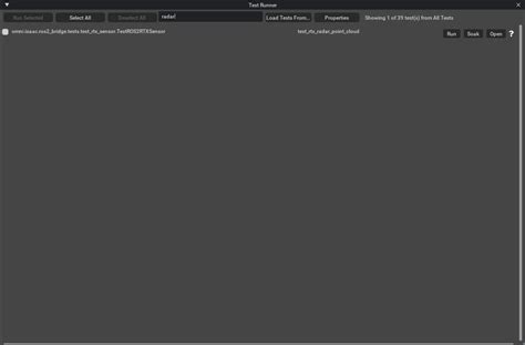 test error for test rtx radar point cloud in omni isaac ros2 bridge