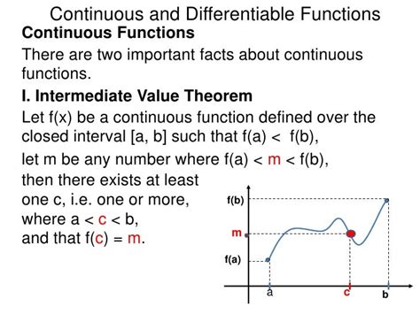 4 5 Continuous Functions And Differentiable Functions