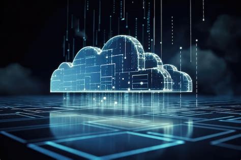 Premium AI Image Cloud Computing Transfer Big Data On Internet Futuristic Digital Technology