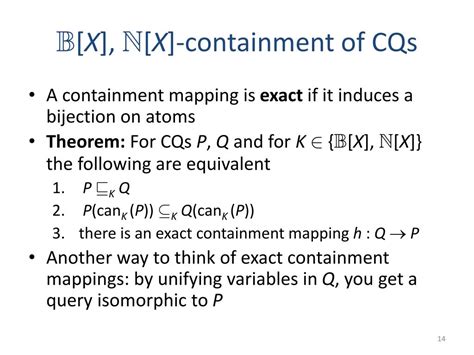 Ppt Containment Of Conjunctive Queries On Annotated Relations Tj Green University Of