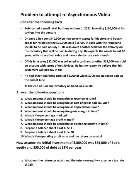 Problem To Attempt Re Asynchronous Video Problem To Attempt Re Asynchronous Video Consider The