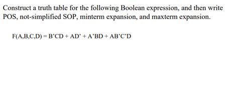 solved construct a truth table for the following boolean