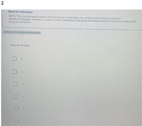 solved required information note this is a multi part