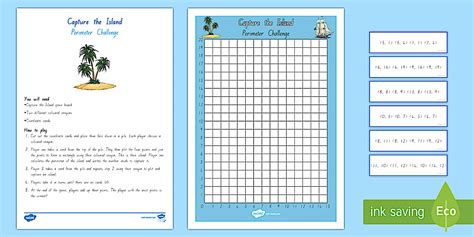 Coordinates And Perimeter Island Game