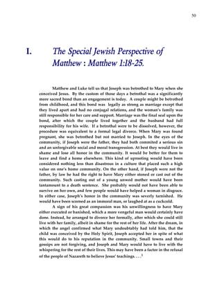 The Special Jewish Perspective Of Matthew The First Nativity Part Ii