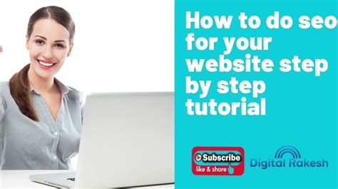 How To Do Seo For Your Website Step By Step Tutorial Seo Tutorial Digital Rakesh Youtube