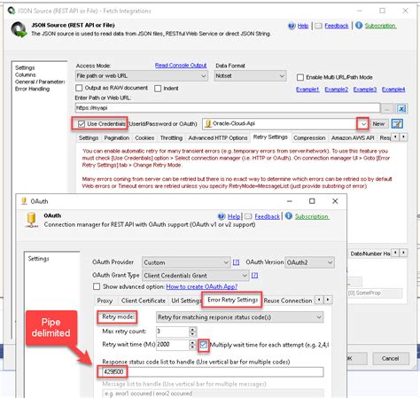 How To Enable Api Retry Option To Fix Pagination Error 429 Status Code