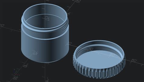 Parametric Container With Threaded Lid Openscad By Vaxxi Download Free Stl Model