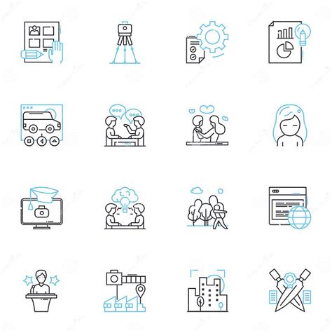 Cloud Computing And Storage Linear Icons Set Virtualization Scalability Agility Flexibility