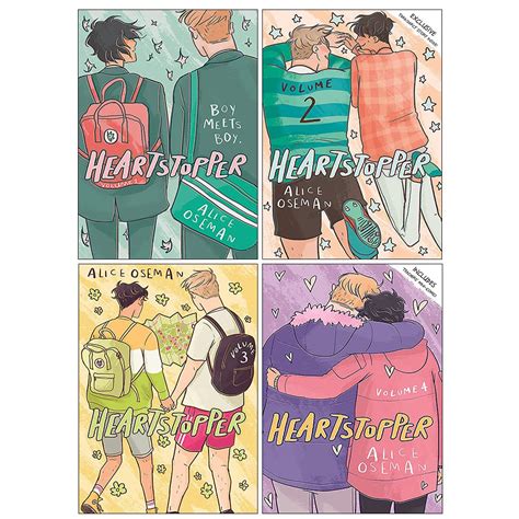 Heartstopper Series Volume 1 4 Books Set By Alice Oseman Alice Oseman