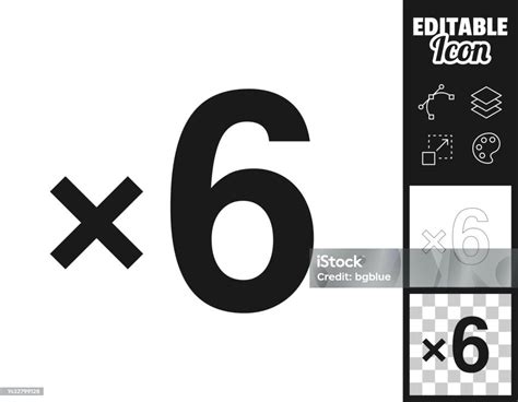 X6 Six Times Icon For Design Easily Editable Stock Illustration Download Image Now