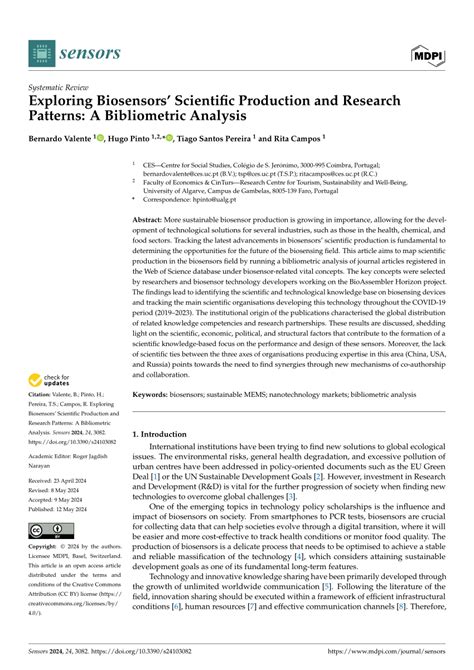 Pdf Exploring Biosensors Scientific Production And Research Patterns A Bibliometric Analysis
