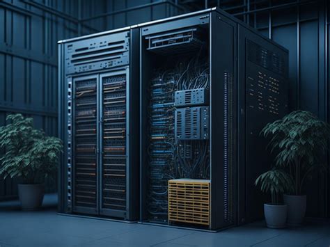 Premium Ai Image Working Data Center Full Of Rack Servers And Supercomputers Modern