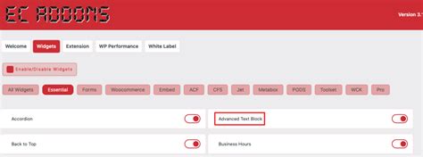 advanced text block widget tutorial essential classy addons for elementor
