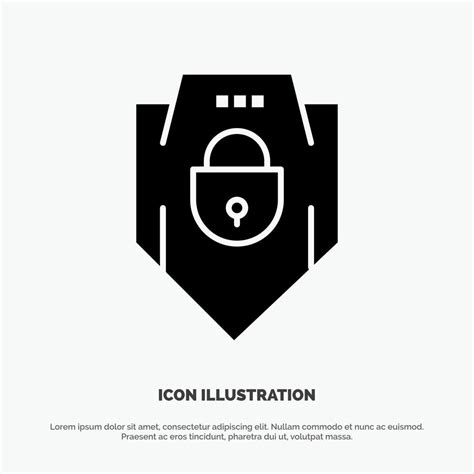 Internet Password Shield Web Security Solid Glyph Icon Vector 19176802