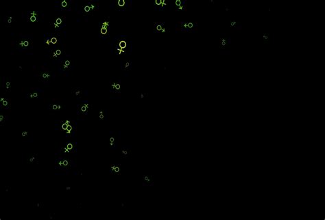 Dark Green Vector Pattern With Gender Elements Vector Art At Vecteezy