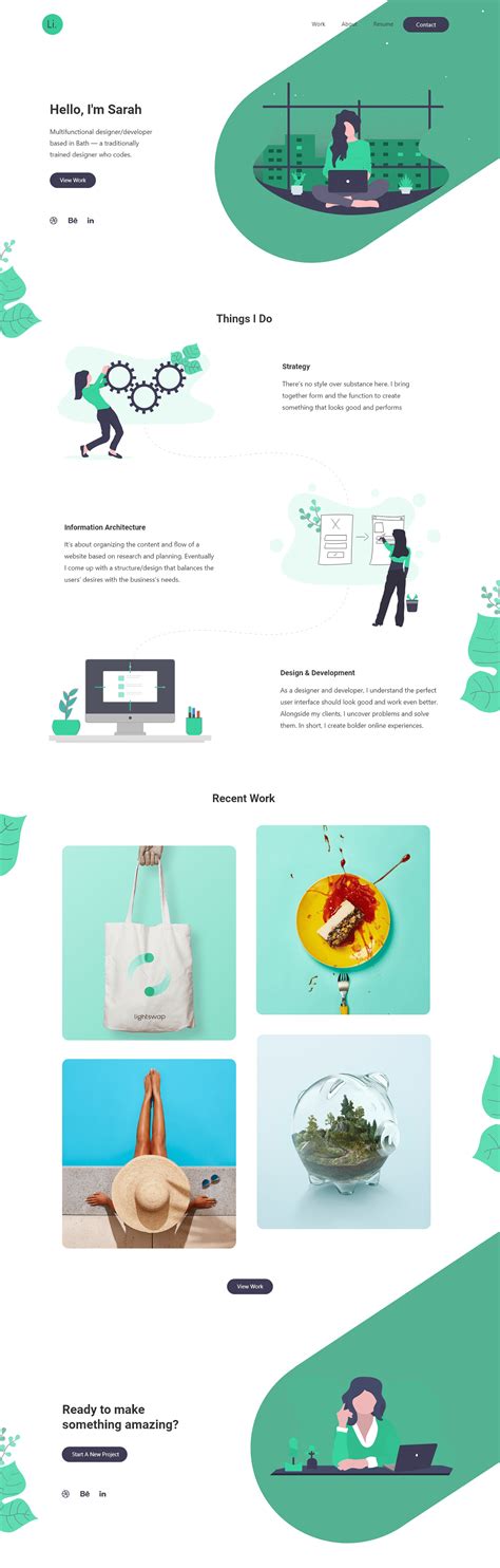 Light Theme Portfolio Concept On Behance