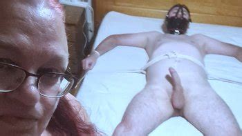 Miss M Has A Naked Man Tied Spreadeagled On Bed Topofthepot Miss M Clips Sale Com