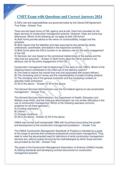 Cmit Exam With Questions And Correct Answers 2024 Cmit Stuvia Us