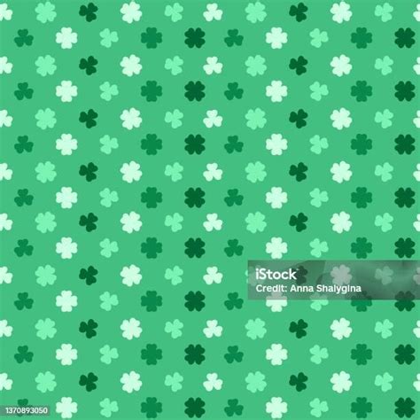 토끼가있는 세인트 패트릭데이 패턴 매끄러운 녹색 배경과 클로버 잎 세인트 패트릭 휴가 파티 배경 벡터 플랫 일러스트레이션 3가지 개체에 대한 스톡 벡터 아트 및 기타 이미지