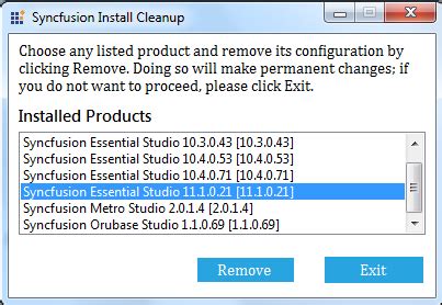 Resolving The Uninstall Issue With Syncfusion Setup Miscellaneous Install And Configuration