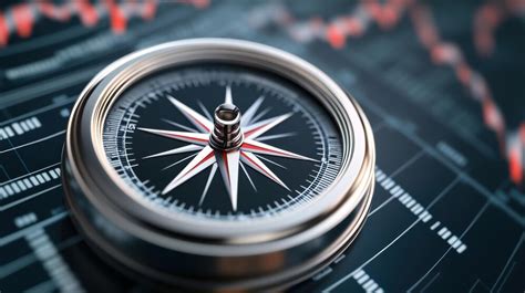 A Compass On A Chart With Stock Market Graphs Ai Premium Ai Generated